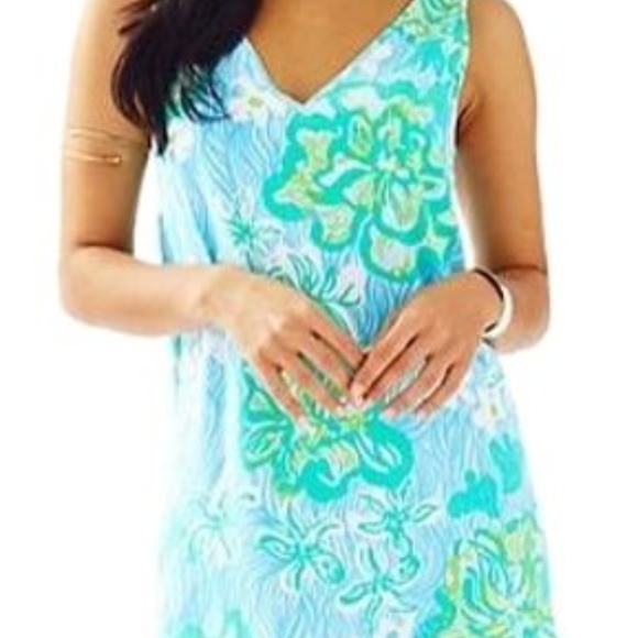 Lilly Pulitzer | Dresses | Lilly Pulitzer Wave Rider Dress Lagoon Green ...